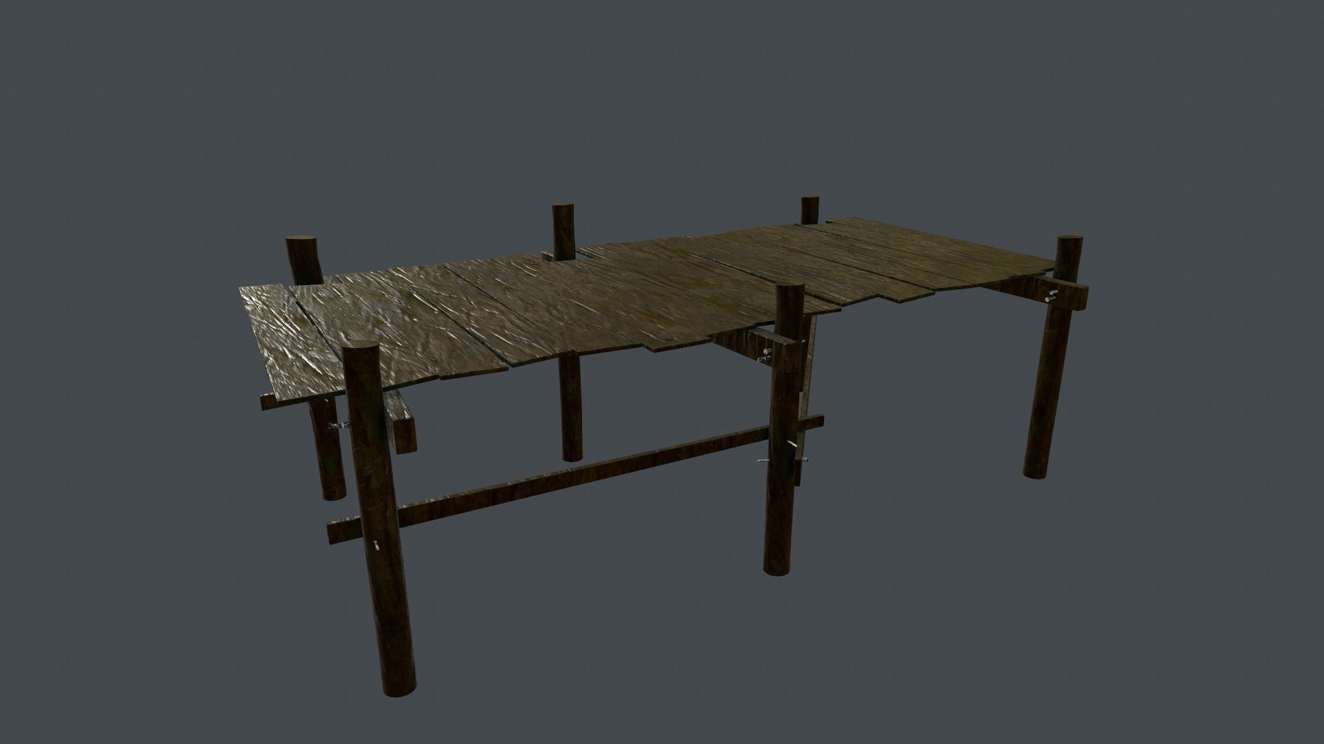 3D model wooden jetty VR / AR / low-poly | CGTrader