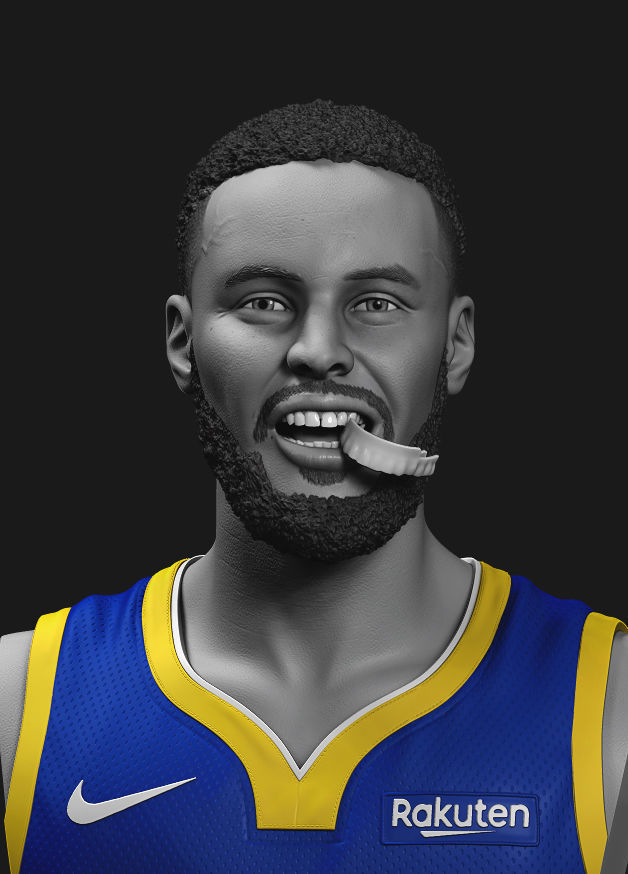 Stephen Curry Bust 3D model 3D printable | CGTrader