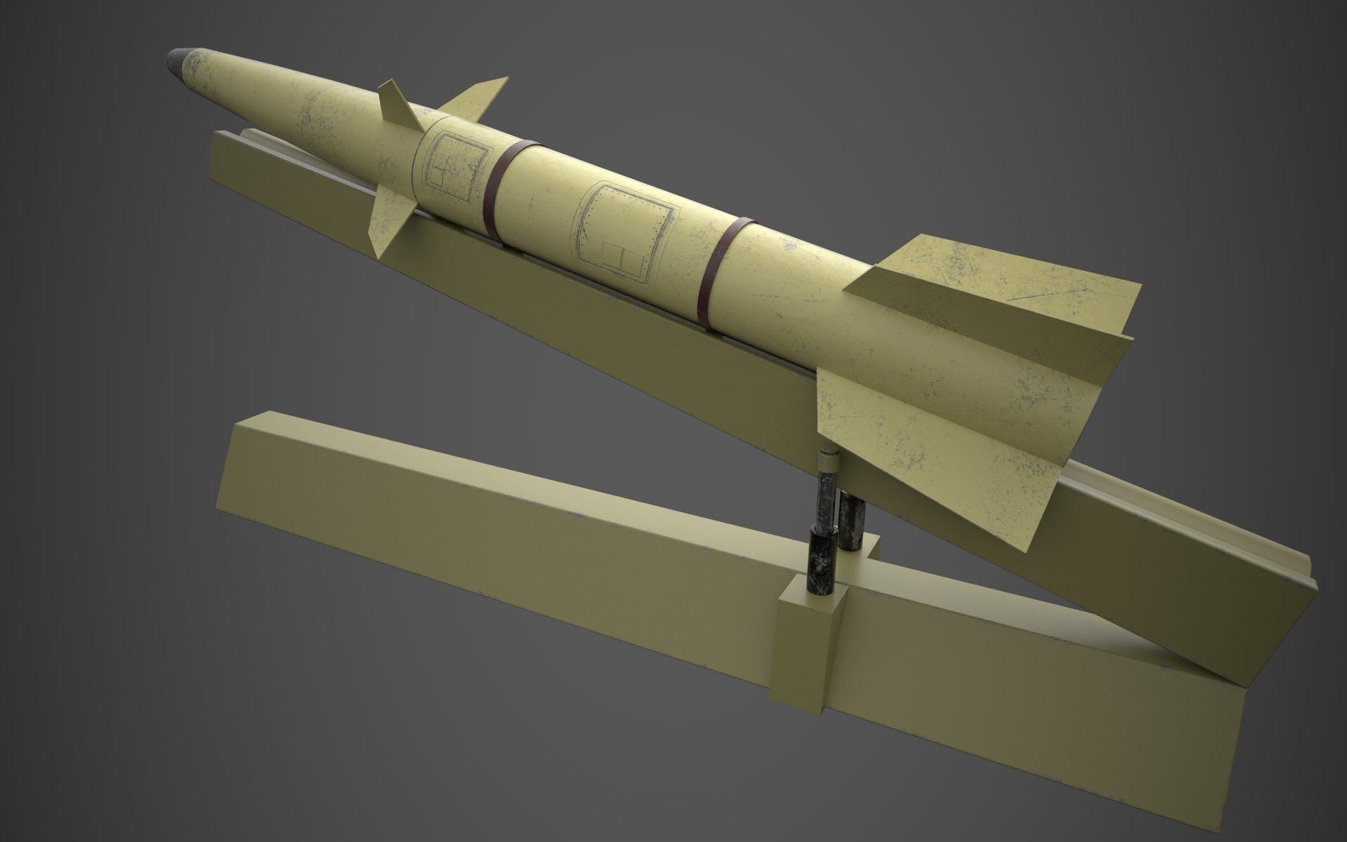 3D model missile VR / AR / low-poly | CGTrader