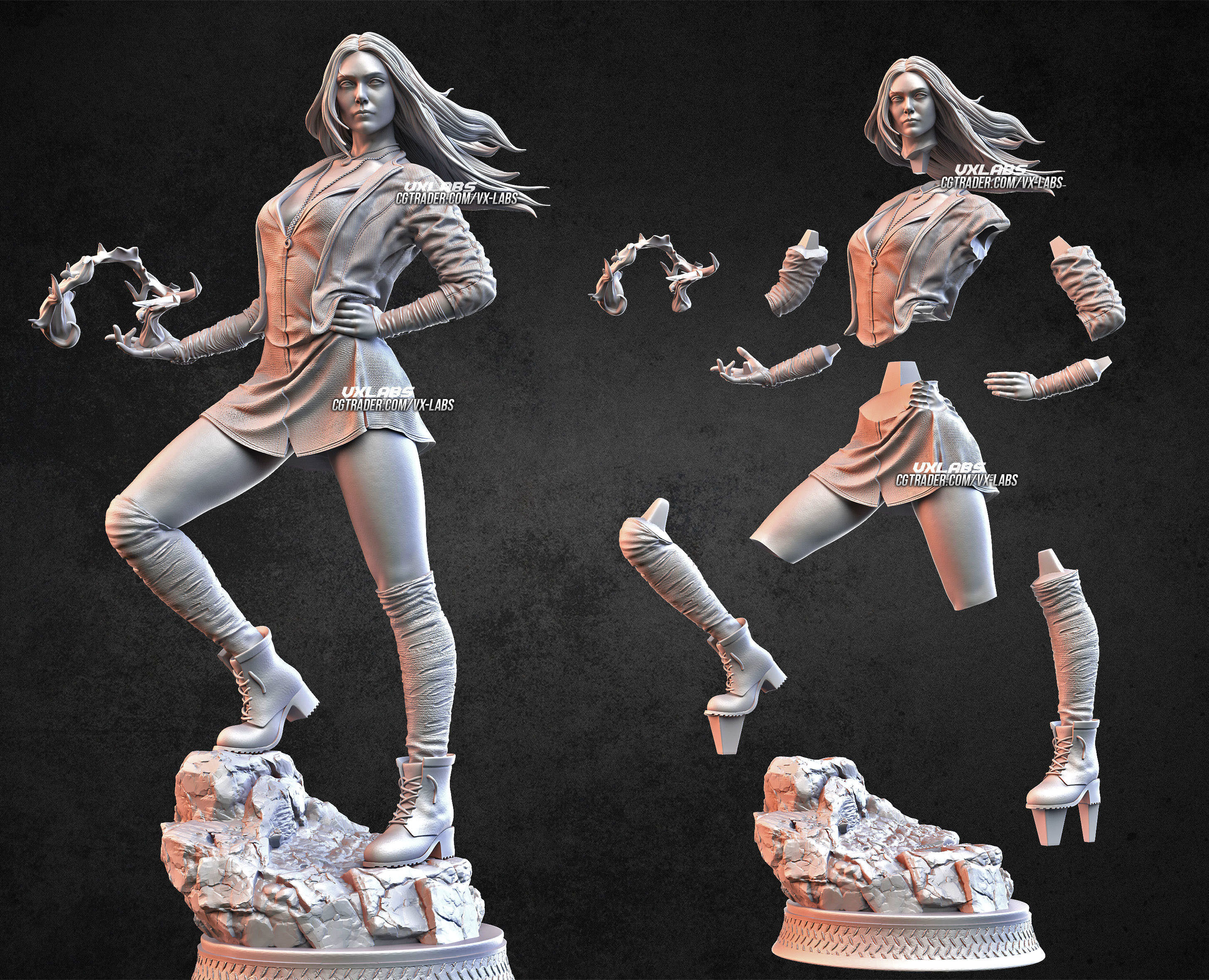 Scarlet Witch - Wanda Maximoff 3D model 3D printable | CGTrader