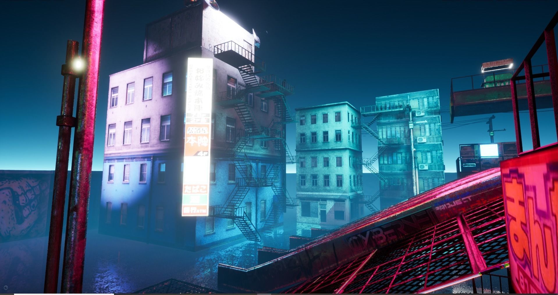 Cyberpunk City Scene 3D model | CGTrader