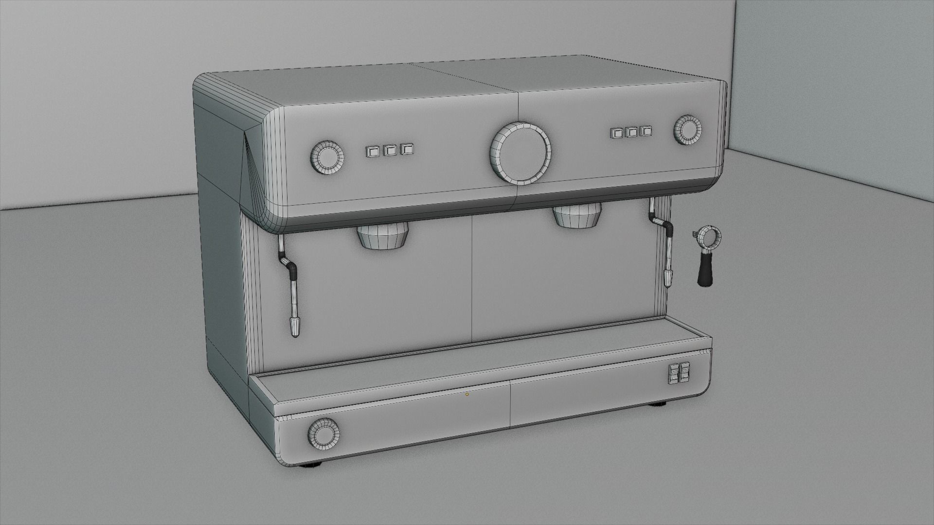 3D model Low Poly Coffee Machine VR / AR / low-poly | CGTrader