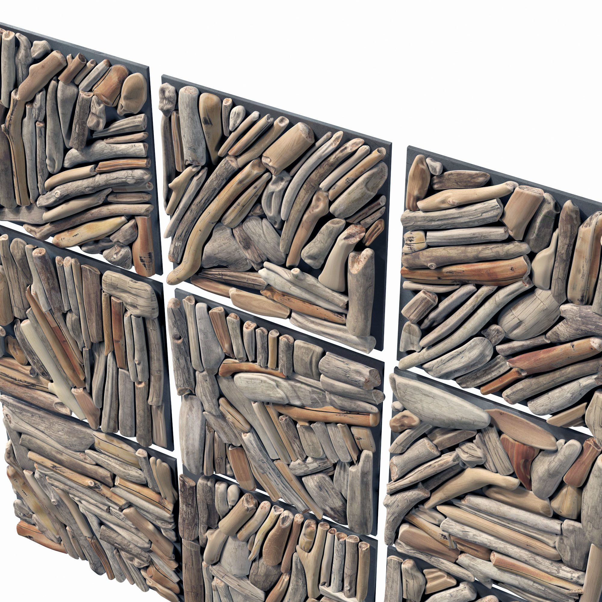 Rectangle panel branch splinter Big n5 3D model | CGTrader