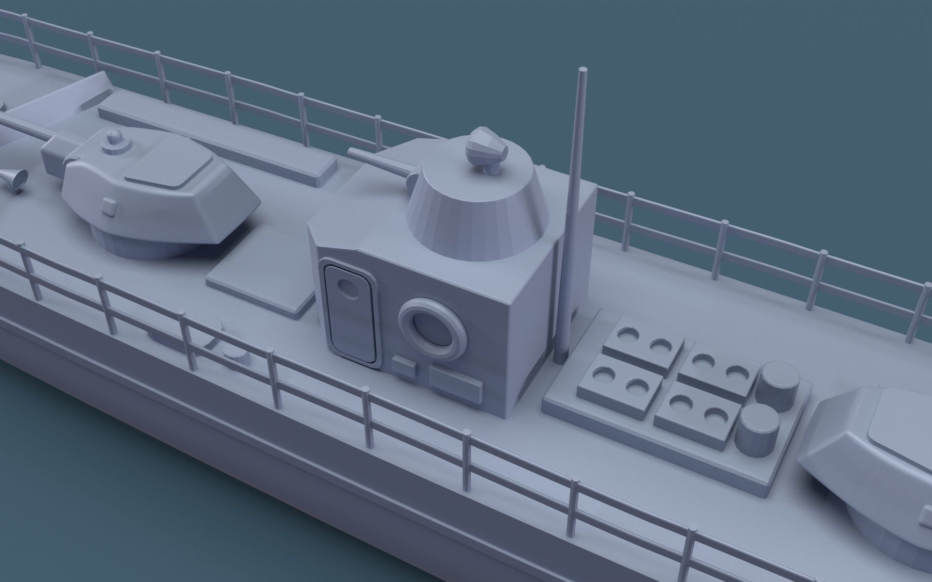 Armored boat 3D model 3D printable | CGTrader