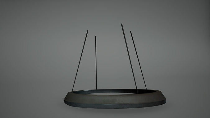 3D model Cyberpunk Ceiling Light Low Poly Game Ready VR / AR / low-poly ...
