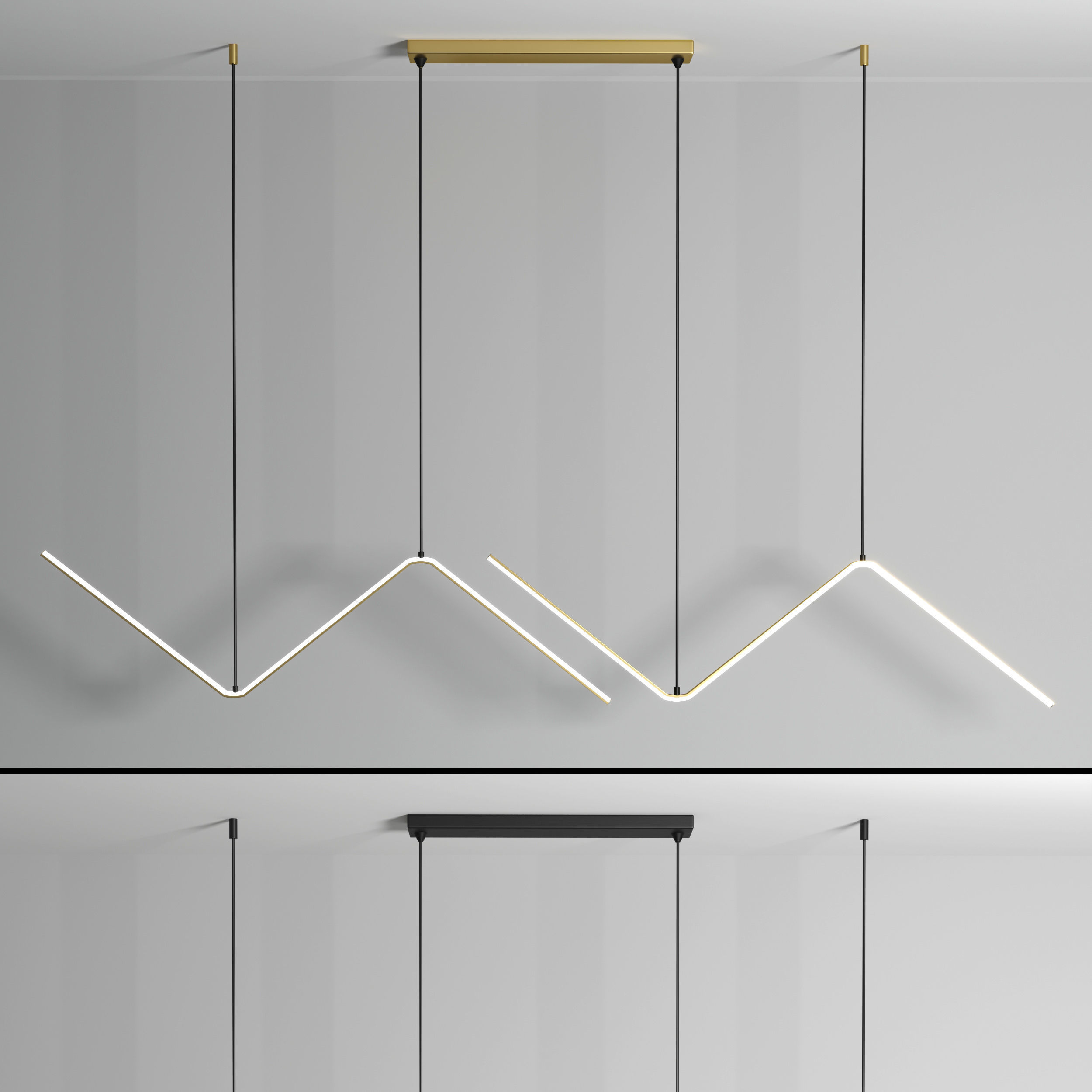 3D model Zigzag Pendant Light VR / AR / low-poly | CGTrader
