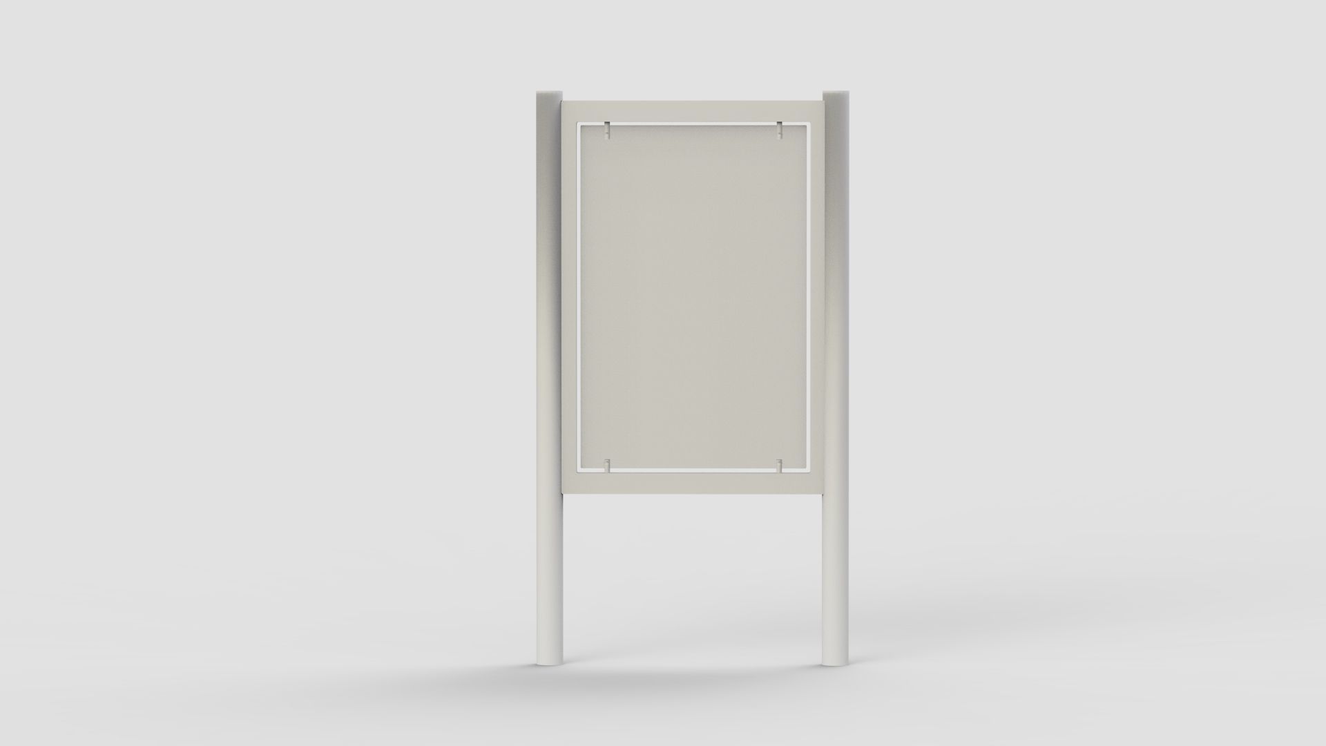 Pavement Sign Outdoor Advertising city light 3D model | CGTrader