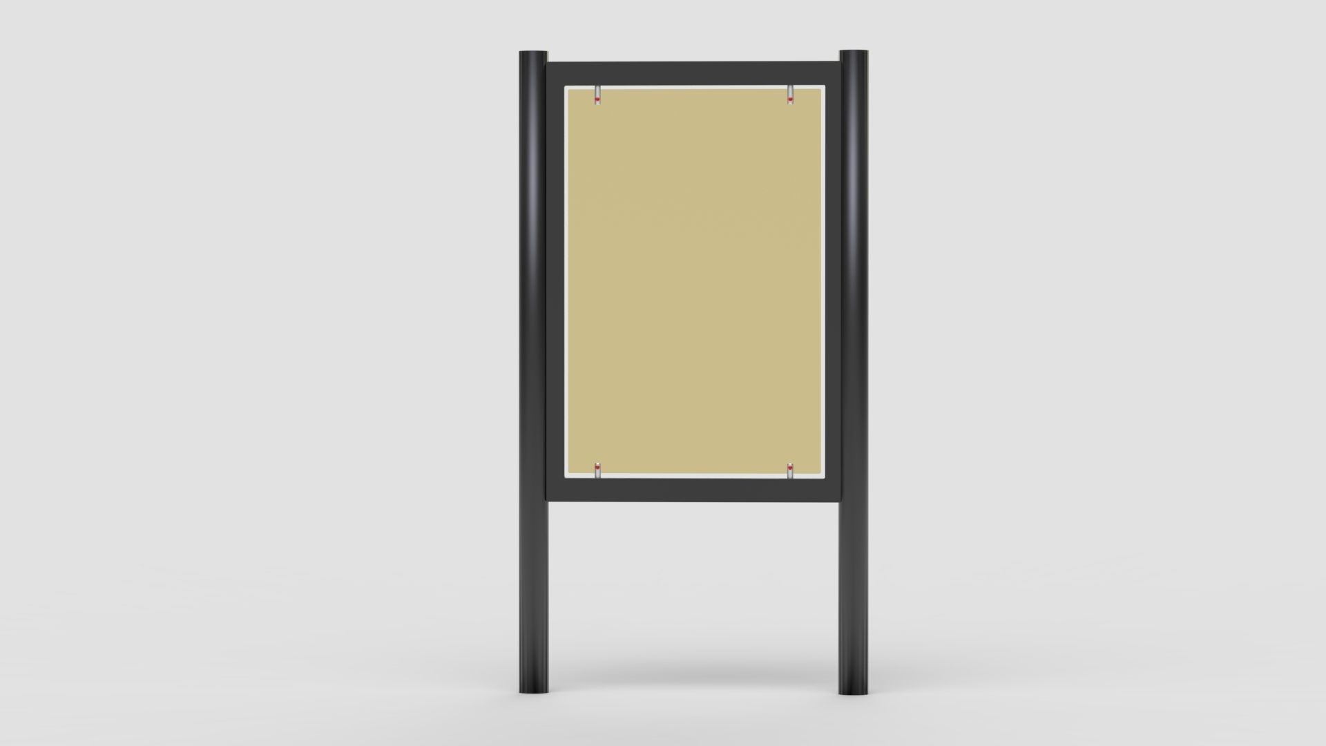 Pavement Sign Outdoor Advertising city light 3D model | CGTrader