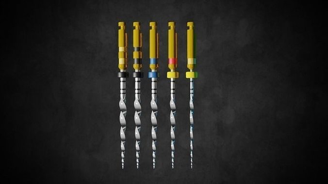 Rotary endodontic files 3D model | CGTrader