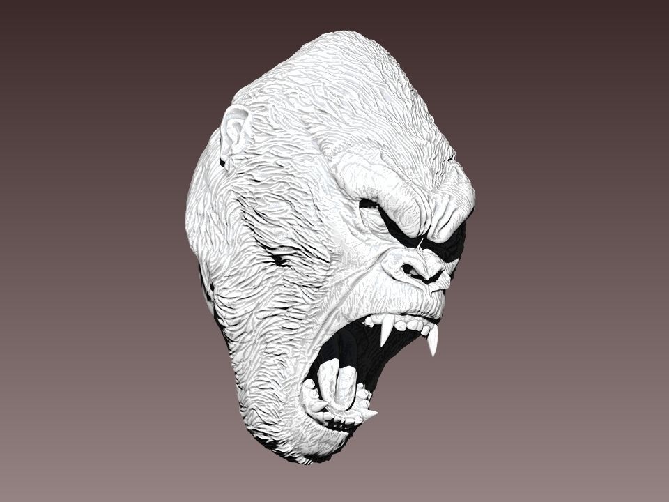 Angry chief boss monkey bust 3D model 3D printable | CGTrader