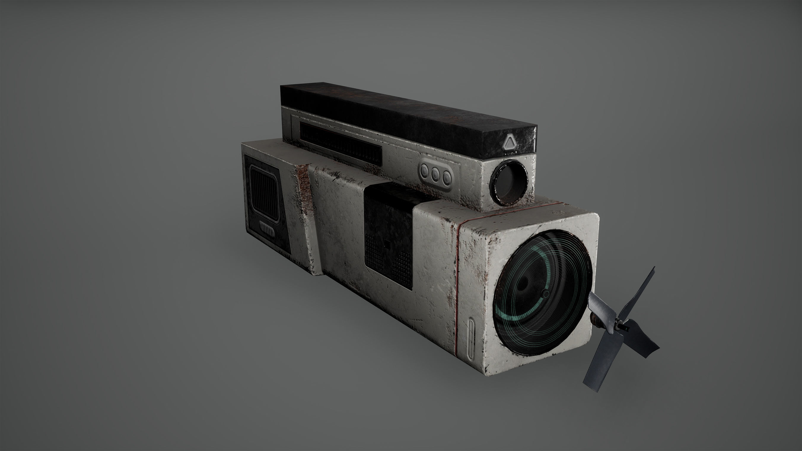 3D model Cyberpunk Vent with Fan Low Poly Game Ready VR / AR / low-poly ...