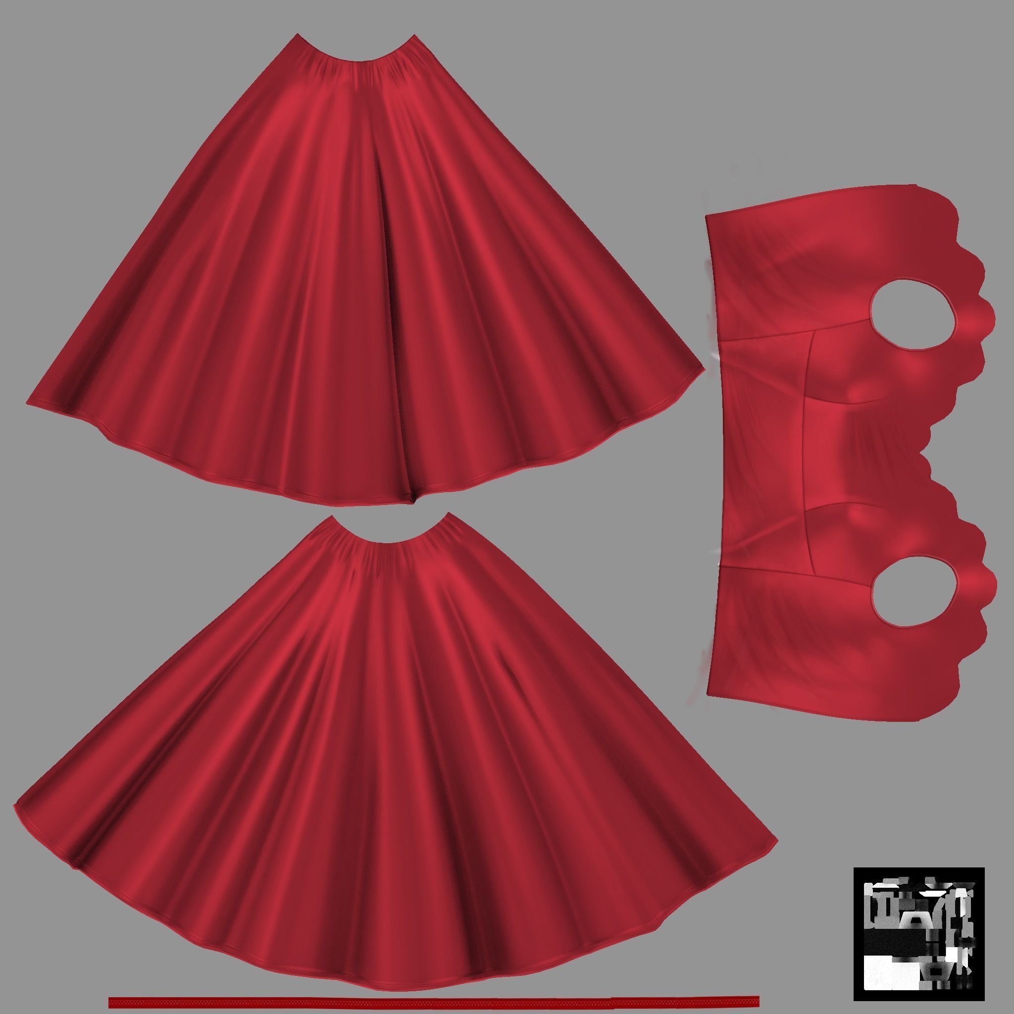 3D model Scarlet Overkill Red Dress VR / AR / low-poly | CGTrader