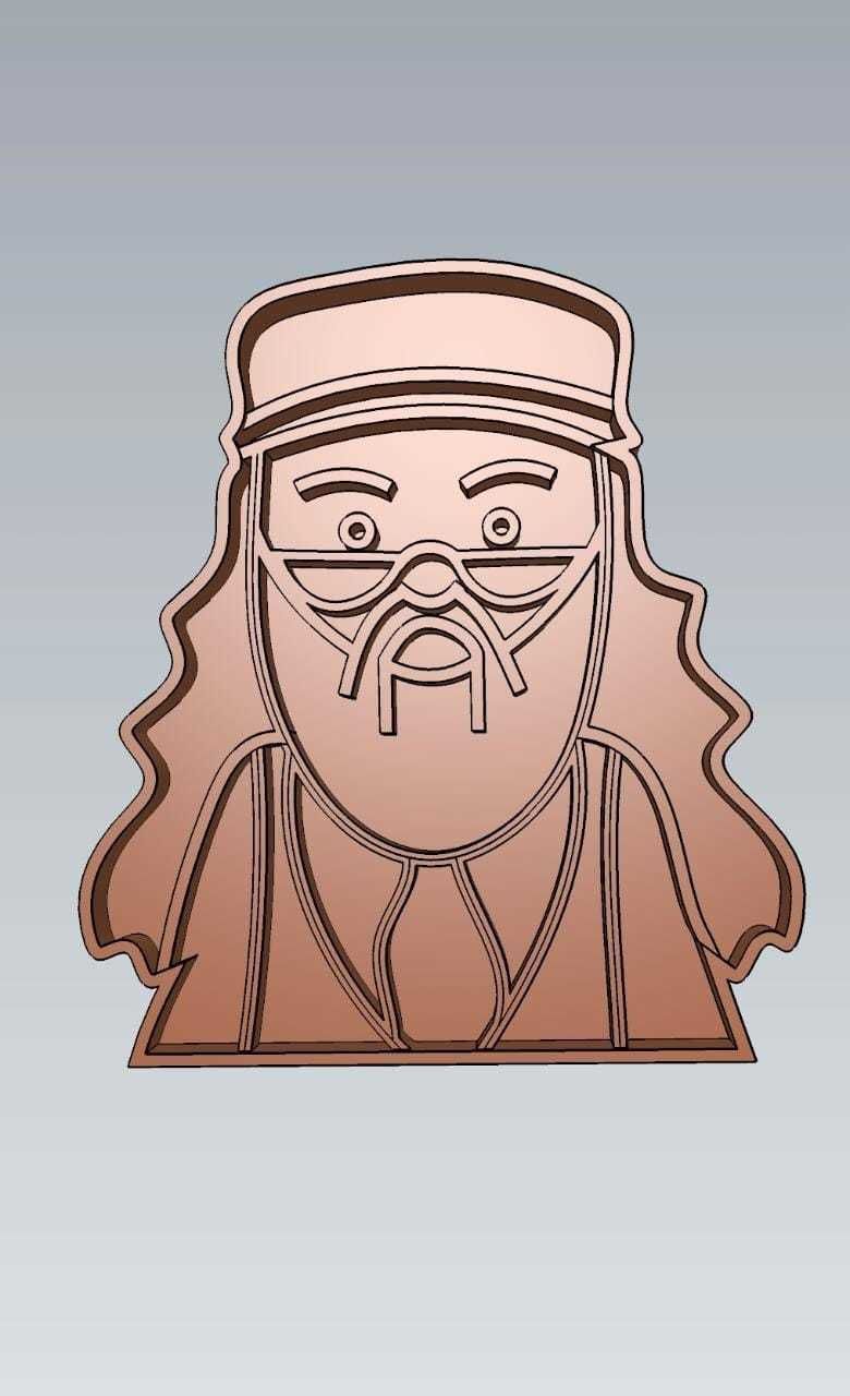 Harry Potter Dumbledore Cookie Cutter Stamp Cake Decorating 3D model ...