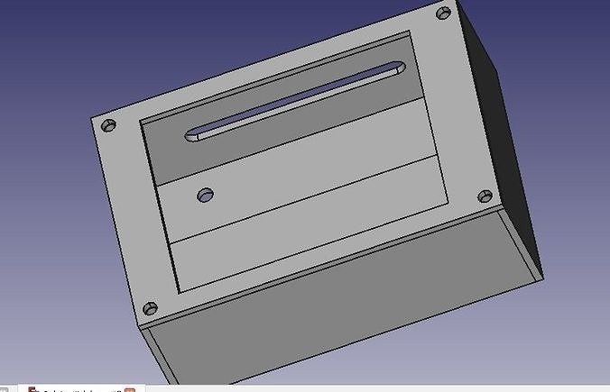 6 slots 3 Amp trip switch box with build in din rial 3D model 3D ...