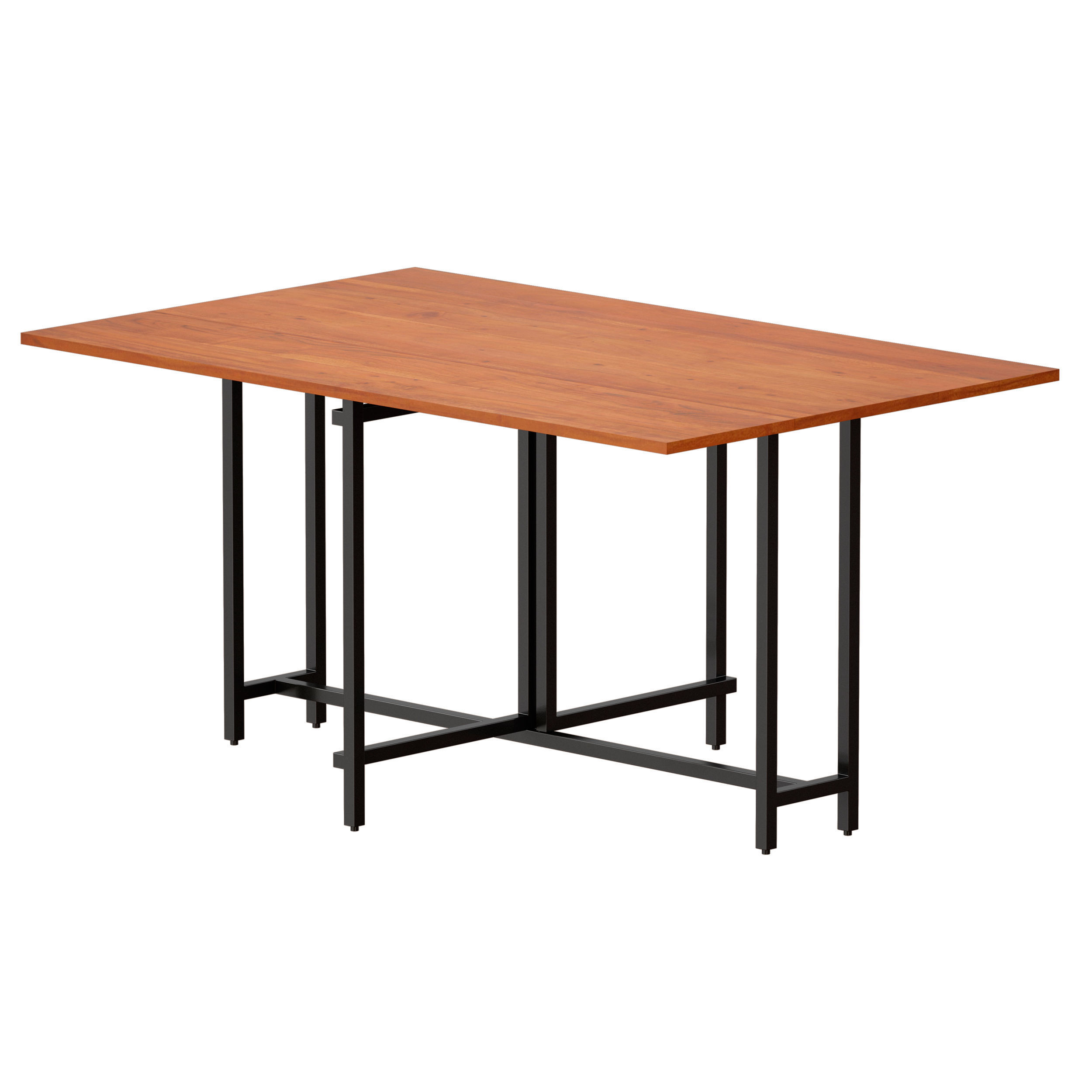 Origami Drop Leaf Rectangular Dining Table Crate and Barrel 3D model ...