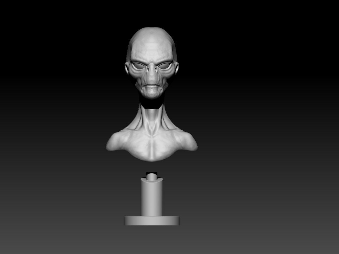 alien bust 3D model 3D printable | CGTrader