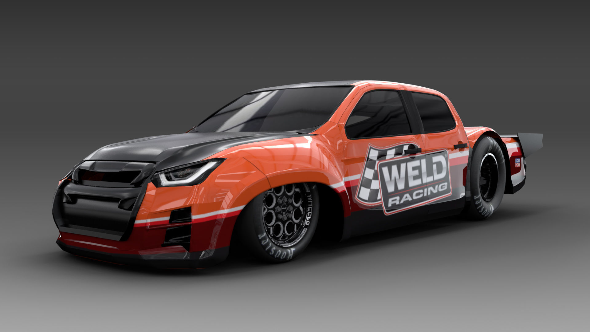 3D model Allnew Dmax 2020 dragster space frame VR / AR / low-poly ...