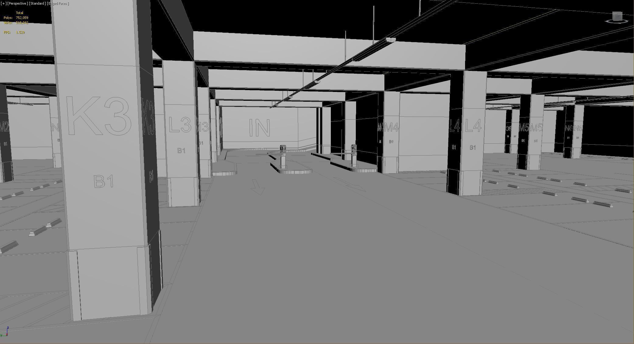 Underground Parking lot 3D model | CGTrader