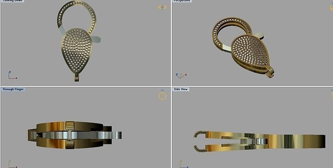 Spring Lock bracelet 3D model 3D printable | CGTrader