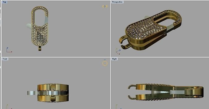 Spring Lock bracelet 3D model 3D printable | CGTrader