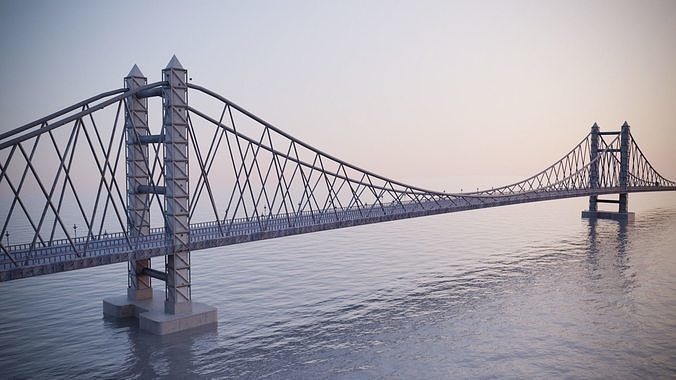 Suspension Bridge 3D model | CGTrader