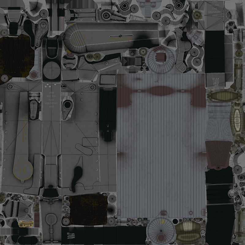 3D model German MG-08 Machine Gun VR / AR / low-poly | CGTrader