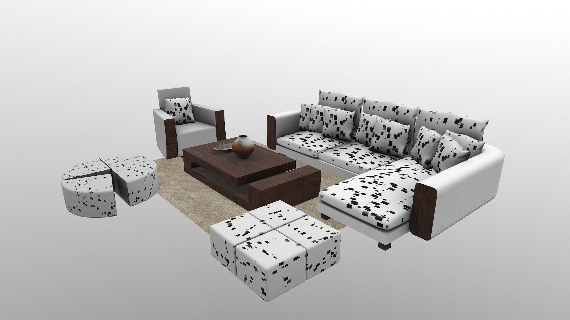 Sofa Set 3D model | CGTrader