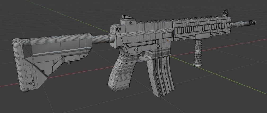 M416 gun free 3D model animated | CGTrader