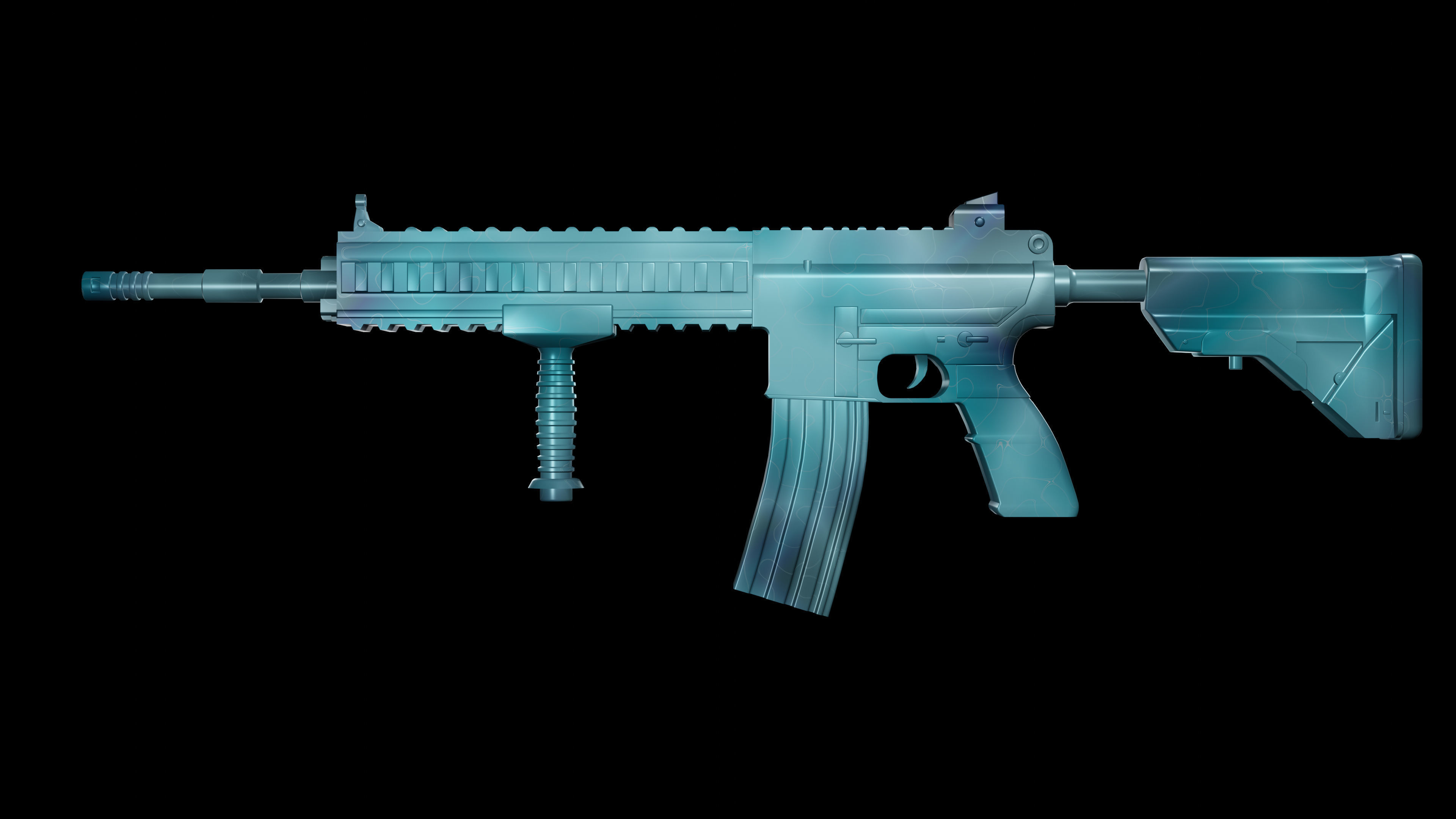 M416 gun free 3D model animated | CGTrader