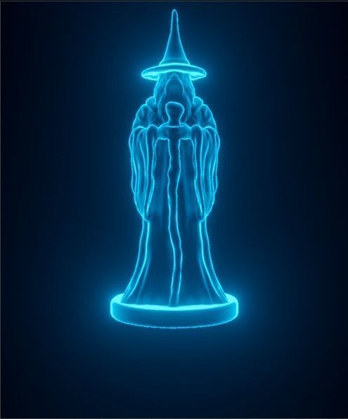 Wizard glow in statue of free VR / AR / low-poly 3D model | CGTrader