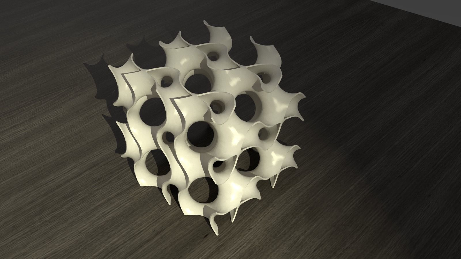 Gyroid cube sculpture - 3d print model 3D model 3D printable | CGTrader