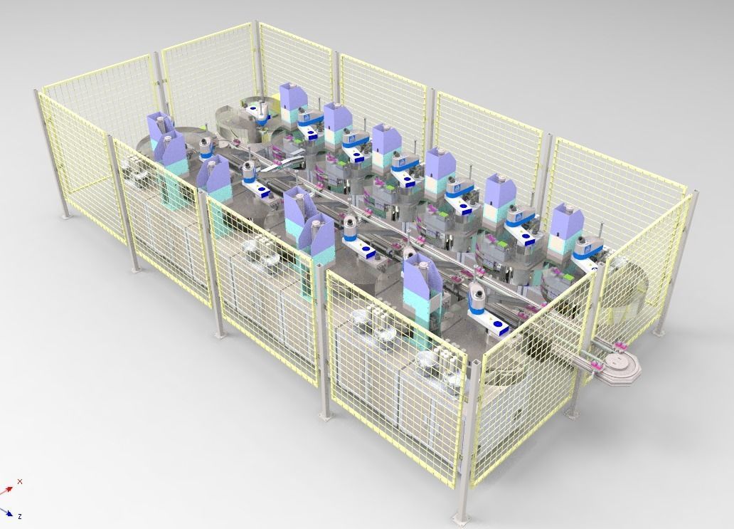 Relay automatic assembly line 3D model | CGTrader