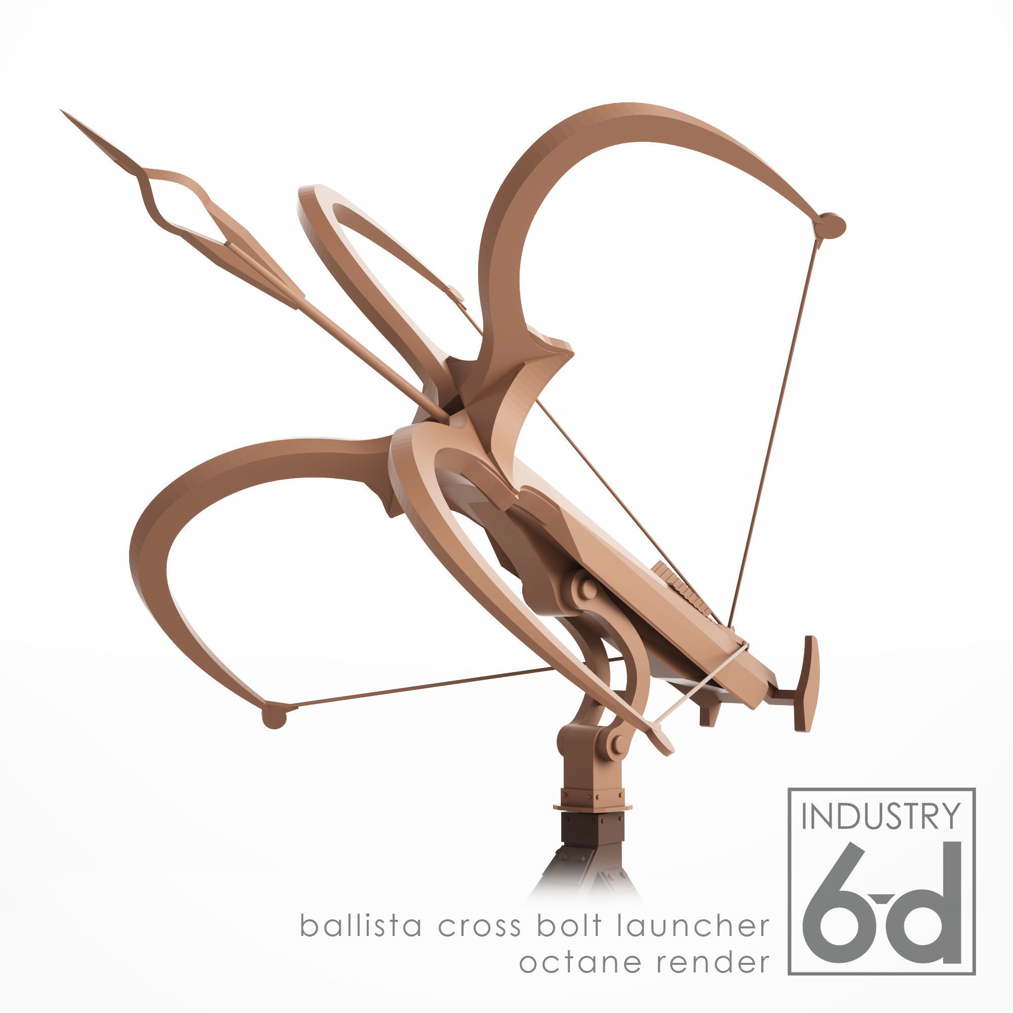 Wind Lance Ballista with Operator 3D model 3D printable | CGTrader