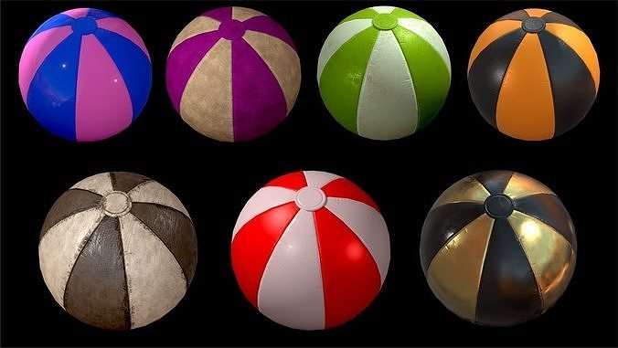 3D model Beach ball low poly VR / AR / low-poly | CGTrader