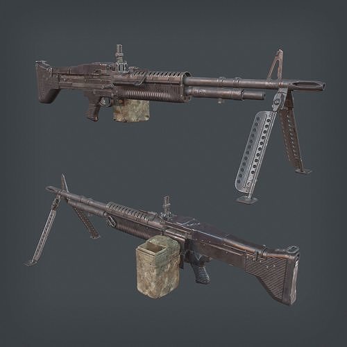3D model M60 Machine Gun VR / AR / low-poly | CGTrader