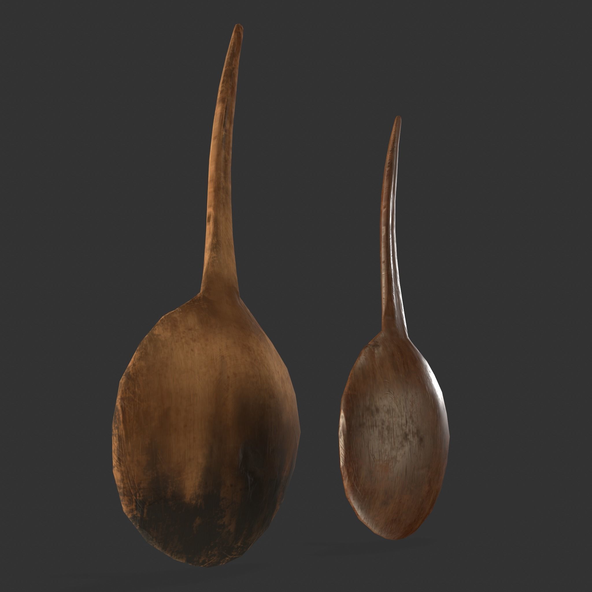 Medieval Round Wood Spoon free VR / AR / low-poly 3D model | CGTrader