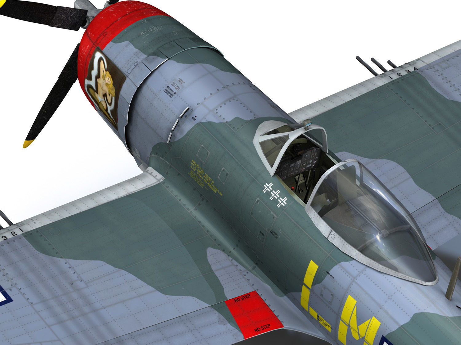 Republic P-47M Thunderbolt - Josephine 3D model | CGTrader