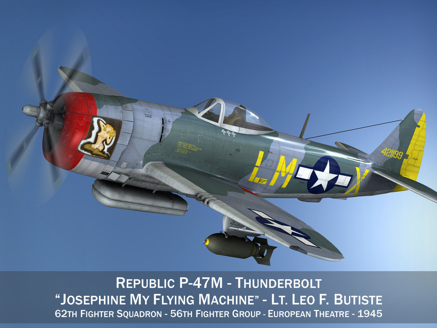 Republic P-47M Thunderbolt - Josephine 3D model | CGTrader
