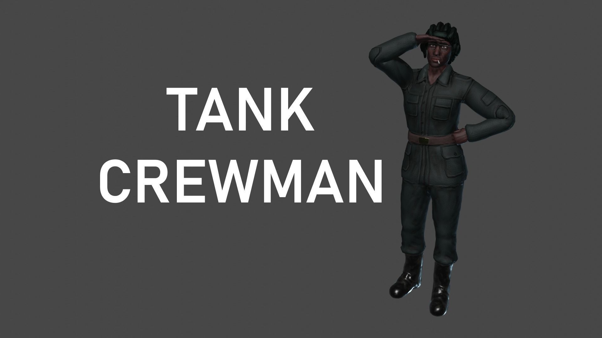 3D model Tank crewman VR / AR / low-poly | CGTrader