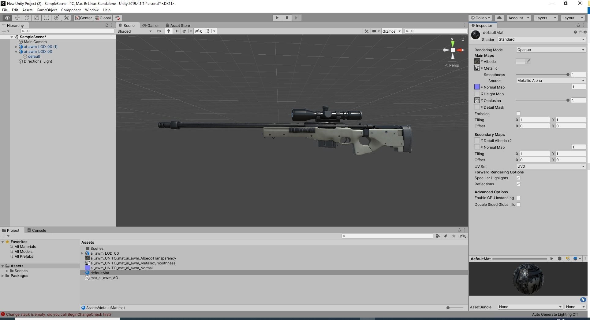 Rifle AI AWM free VR / AR / low-poly 3D model | CGTrader