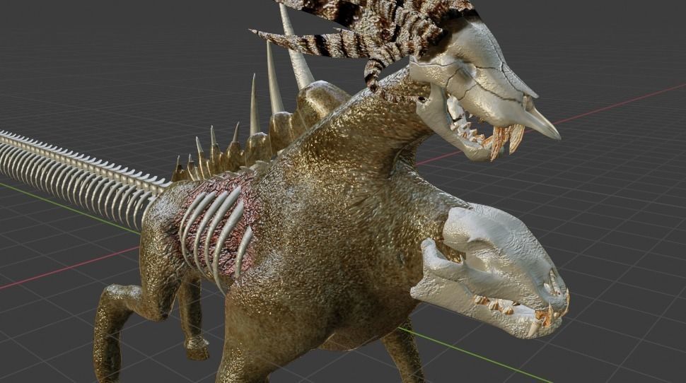 3D model UNDEAD CHIMERA VR / AR / low-poly | CGTrader