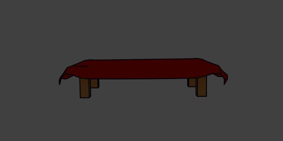 Animated Table and cloth physic free 3D model animated | CGTrader