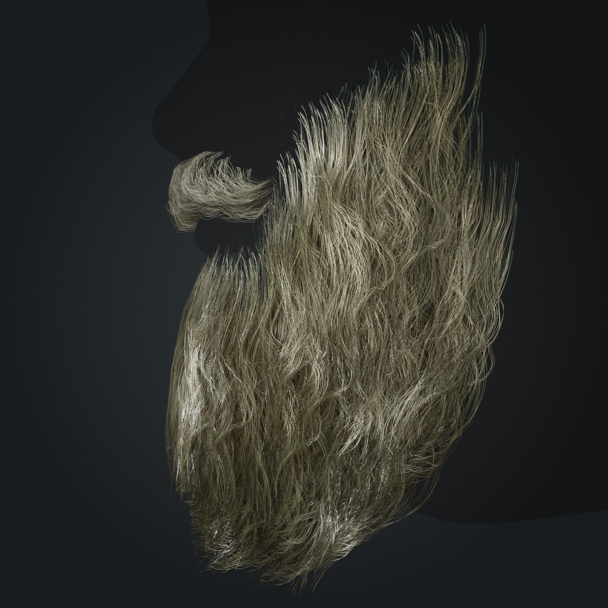 3D model Beard RealTime 2 Version 2 Low Poly VR / AR / low-poly | CGTrader
