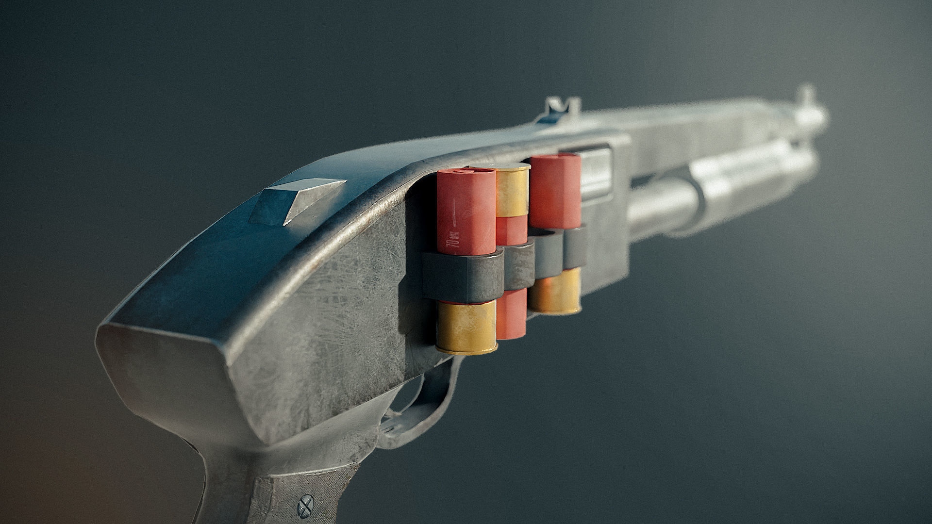 3D model Scratched iron shotgun VR / AR / low-poly | CGTrader