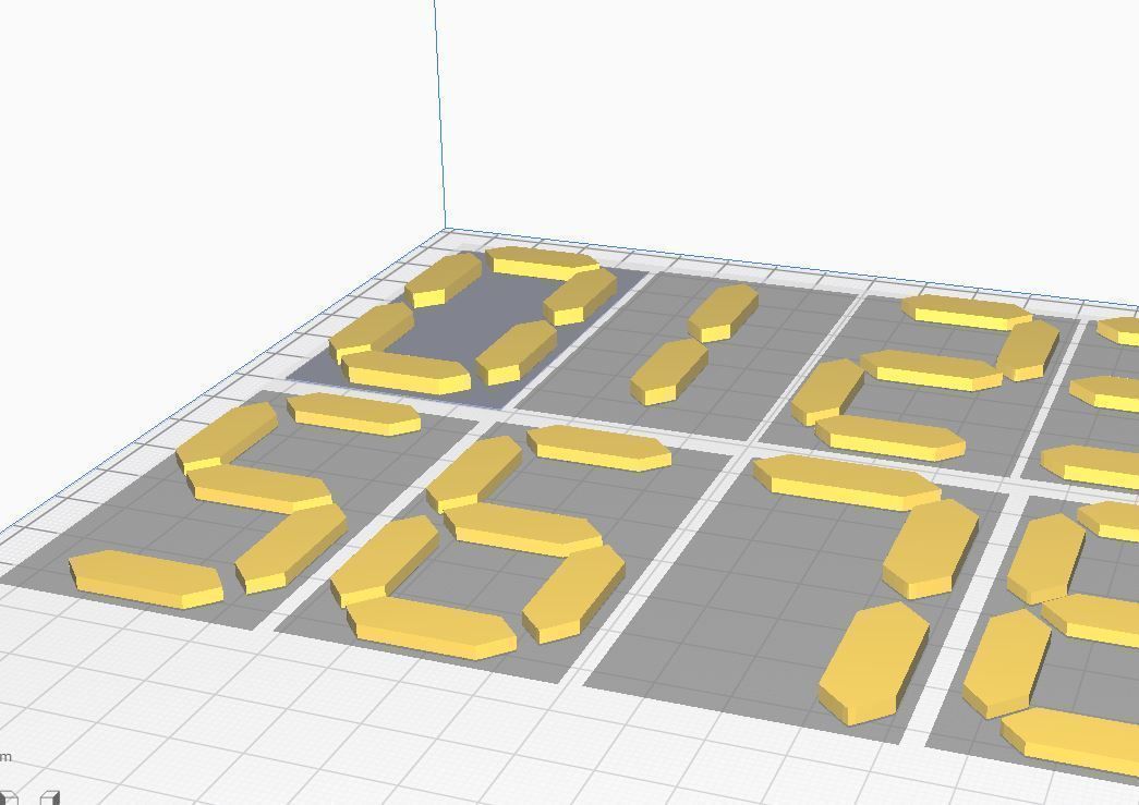 Digital numbers print models 3D model 3D printable | CGTrader