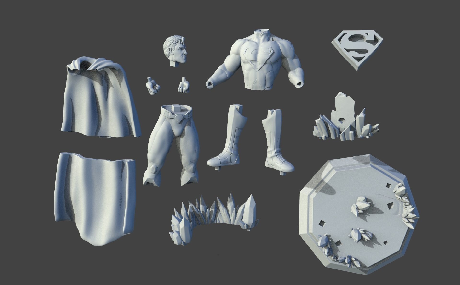 Superman 3D model 3D printable | CGTrader
