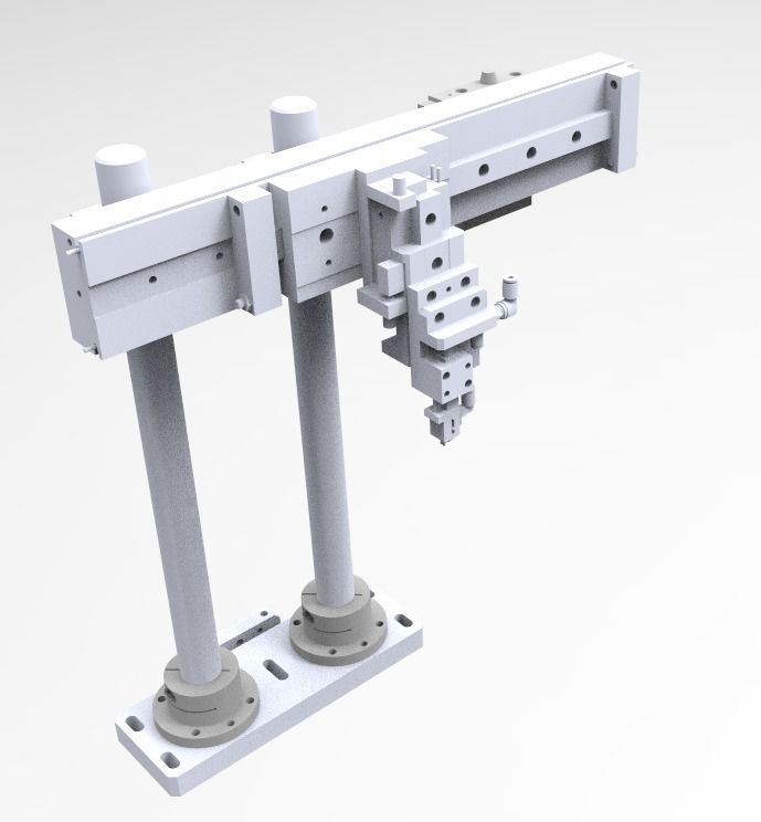 Automatic cutting and automatic feeding assembly line 3D model | CGTrader
