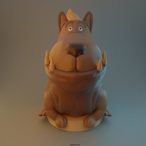 KIND TOOTHY DOG 3D model 3D printable | CGTrader