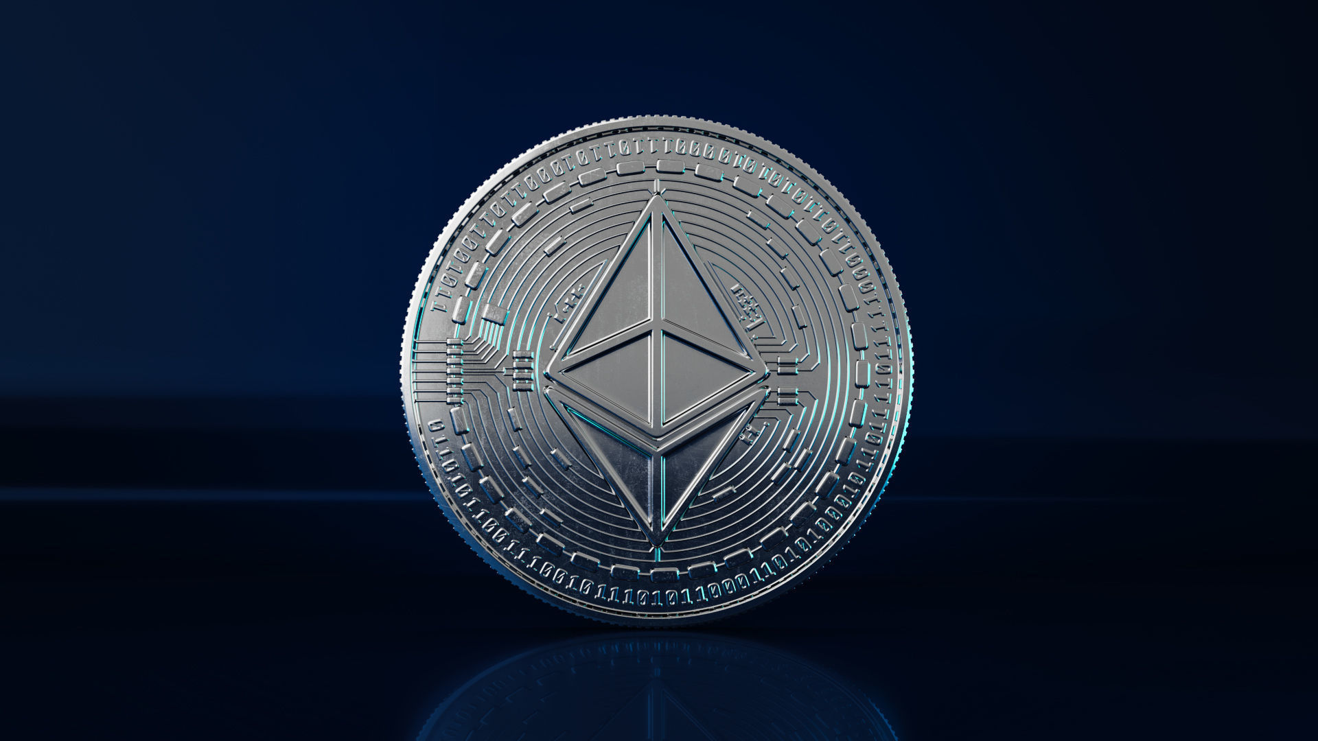 Ethereum ETH Coin Silver 3D model | CGTrader