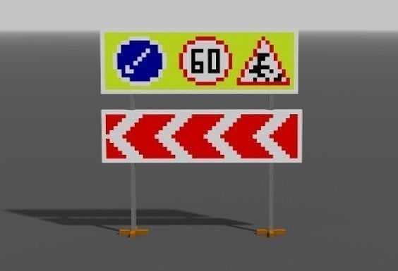 Road work sign free VR / AR / low-poly 3D model | CGTrader